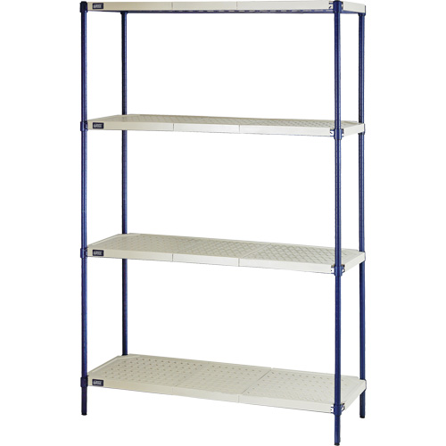 Quantum Storage System Wire Shelving Unit with Plastic Shelves, Wire ...