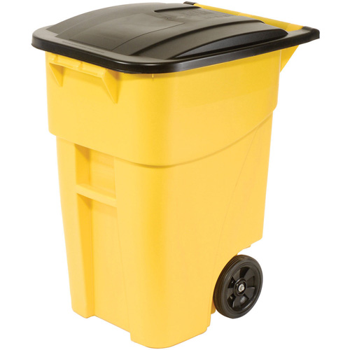Rubbermaid BRUTE® Roll-Out Container, Curbside, Plastic, 50 US gal ...