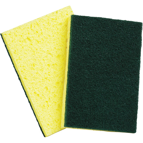 M2 Professional Sponge with Scouring Pad, Cellulose, 4" W x 6" L ...