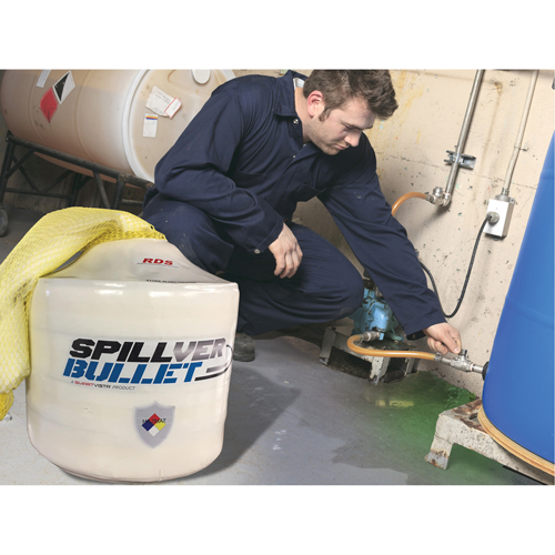 Spillver Bullet Hazmat Boom, Hazmat, 50' L x 5" W, 14 gal. Absorbancy ...