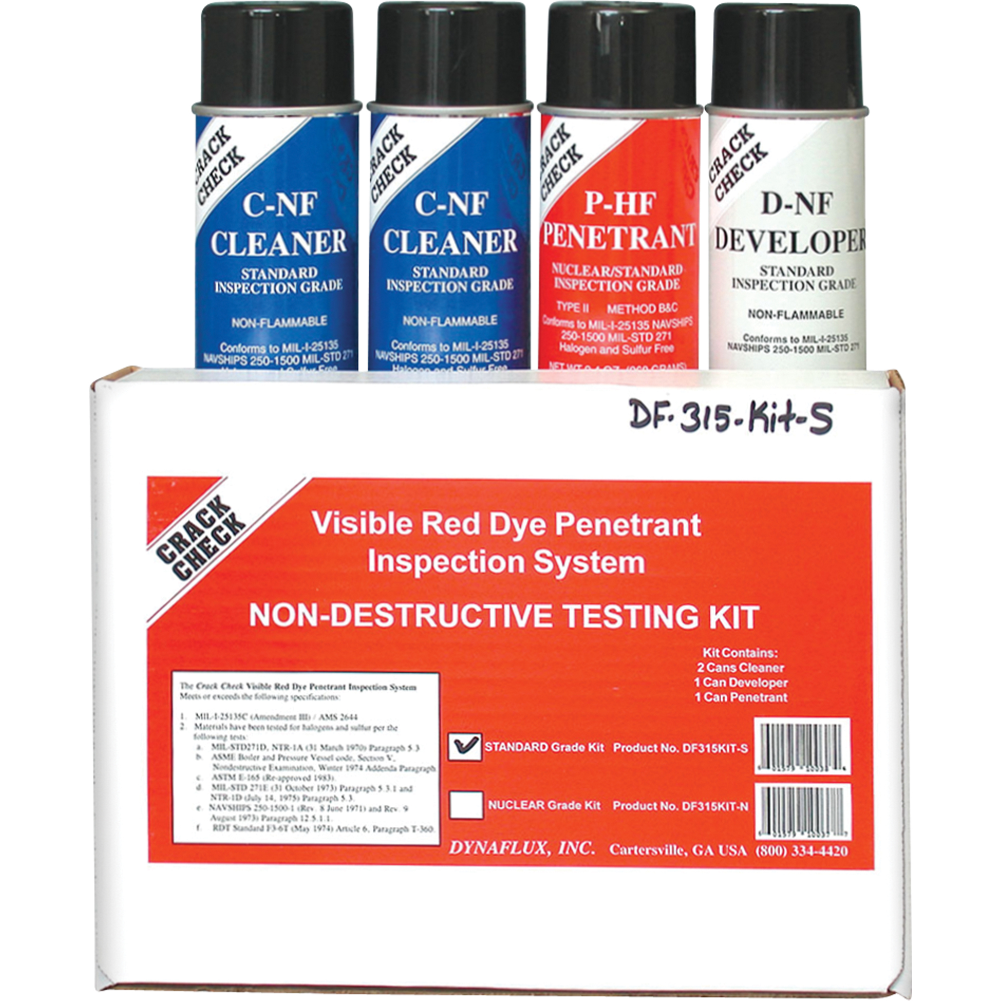 Dynaflux Quality Products NDT Spray - Visible Dye Penetrant System ...