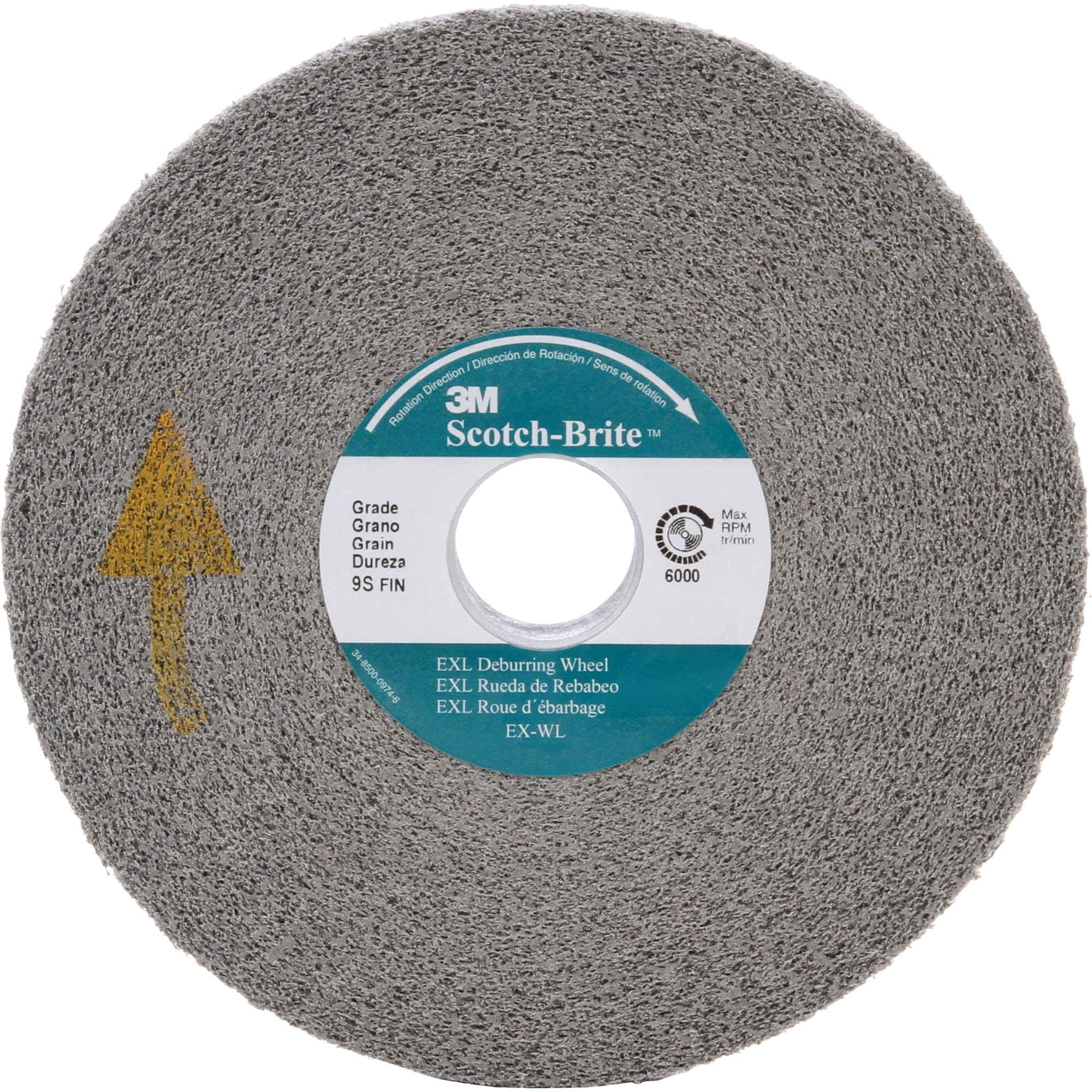 3M Scotch-Brite EXL Deburring Wheel, 6" x 1", 1" Arbor | Equipment World