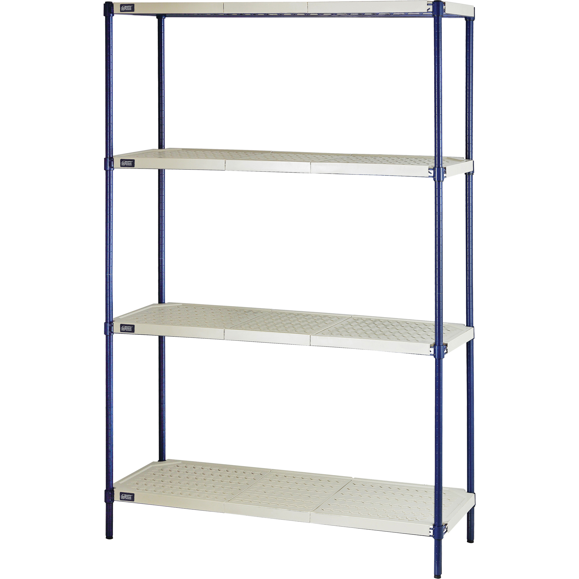 Quantum Storage System Wire Shelving Unit with Plastic Shelves, Wire ...