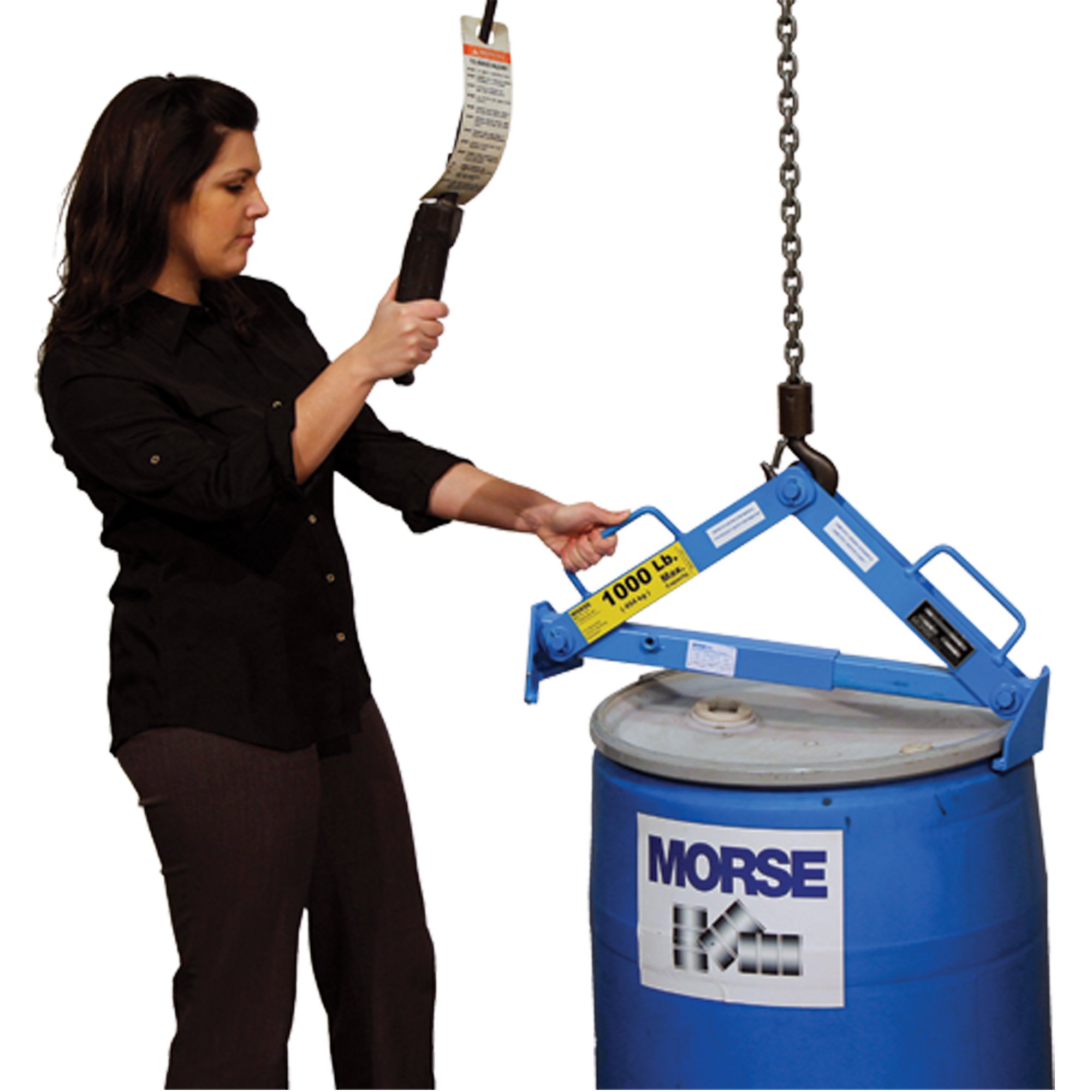 Morse Drum Lifter, 30 - 85 US Gal. (25 - 70 Imperial Gal.), 1000 lbs ...