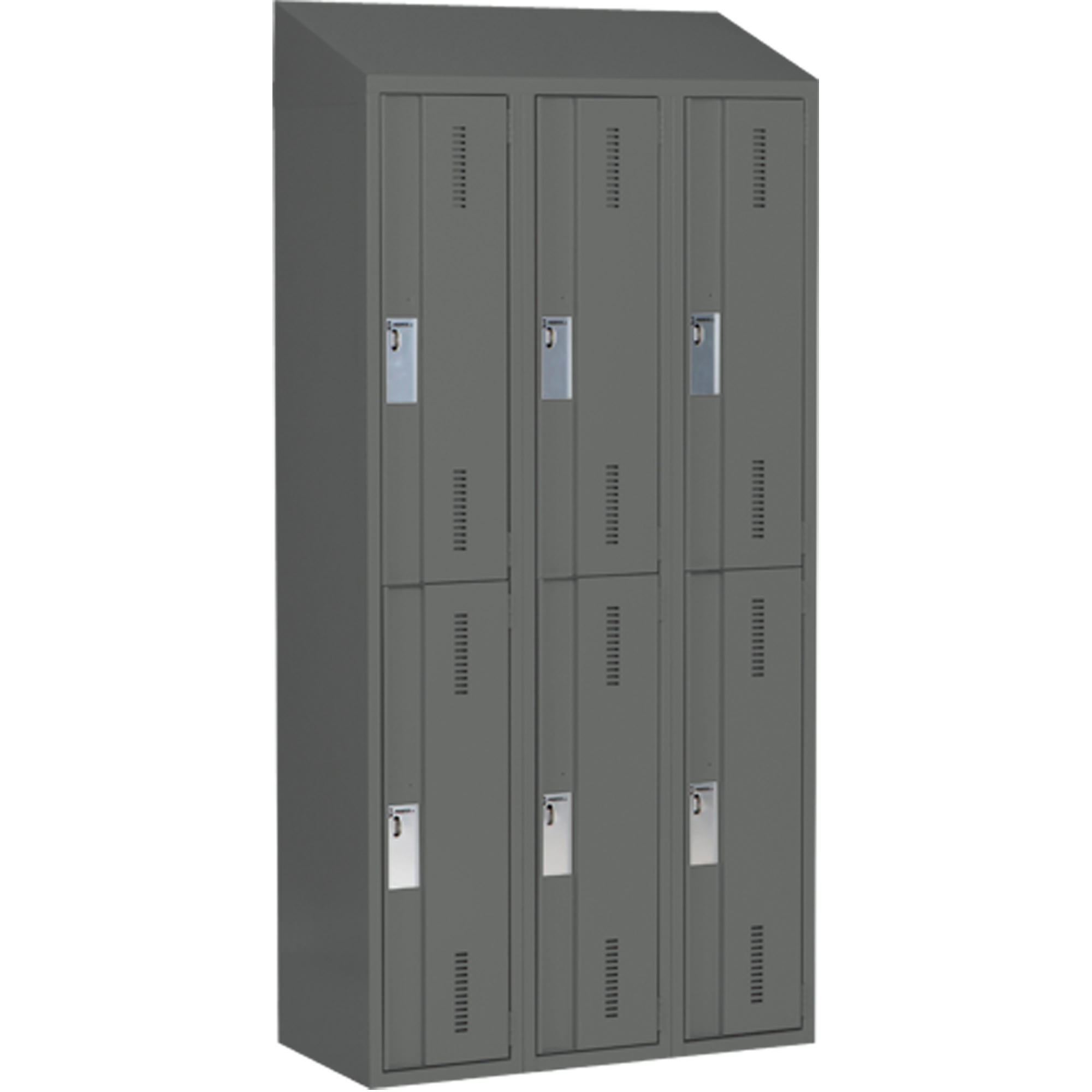 Perfix Inc. Concorde Heavy-Duty Lockers, 2 -tier, Bank of 3, 36" x 18 ...