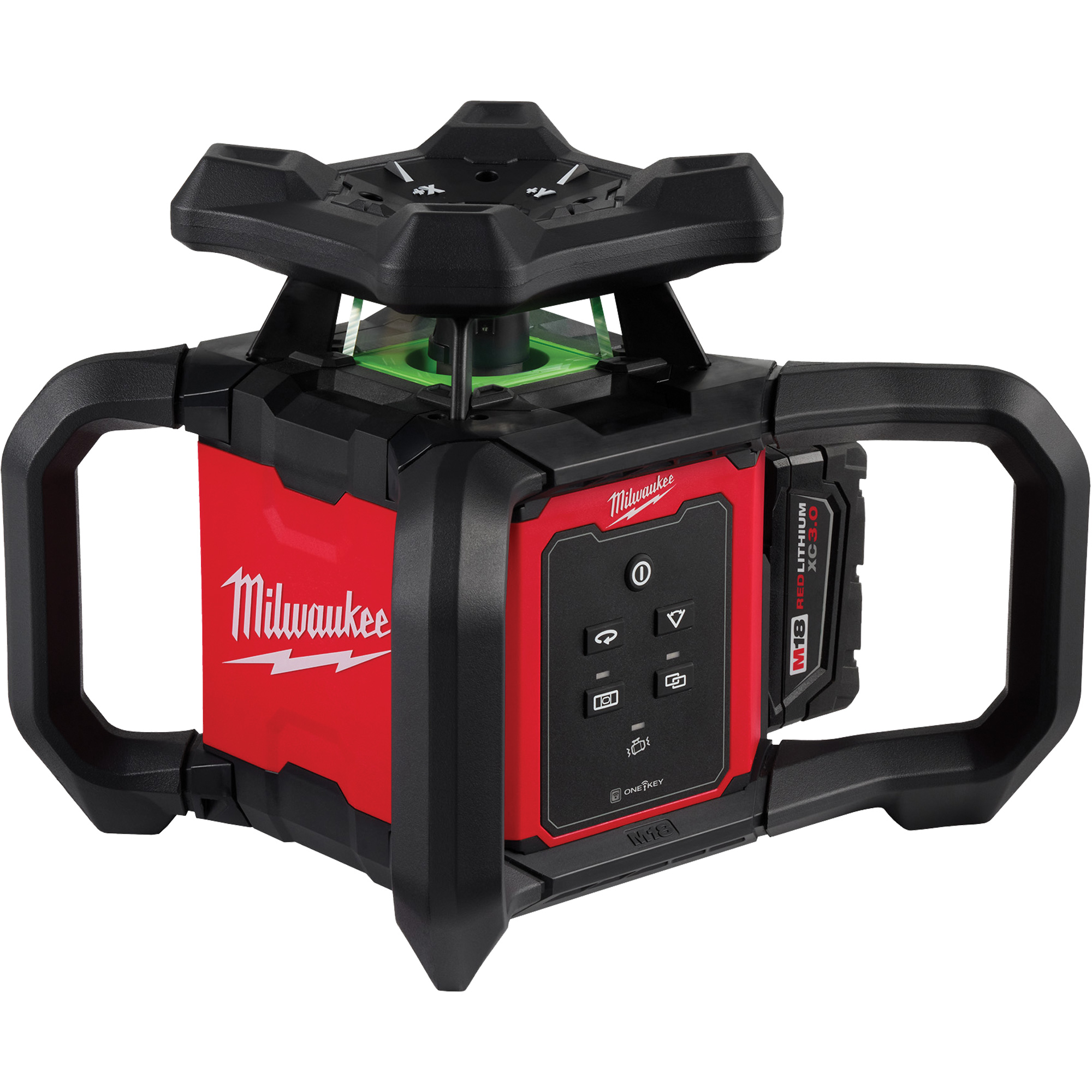 Milwaukee M18 Green Interior Rotary Laser Level Kit with Remote ...